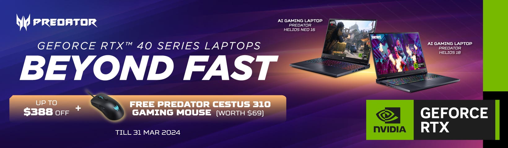 NVIDIA® GeForce RTX™ 40 Series Laptop - Laptops | Acer Singapore ...