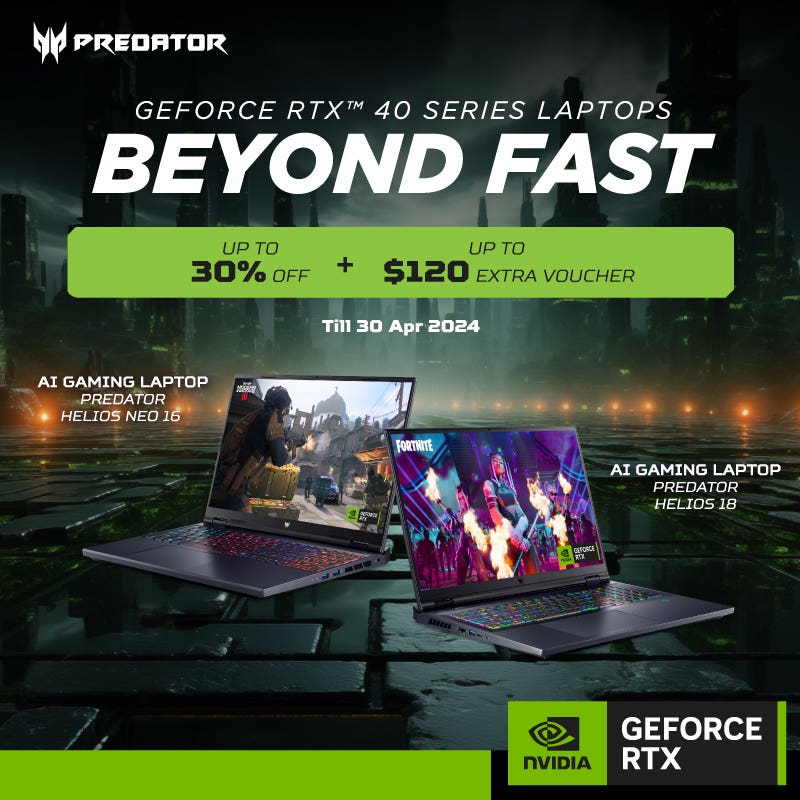 NVIDIA® GeForce RTX™ 40 Series Laptop - Laptops | Acer Singapore ...