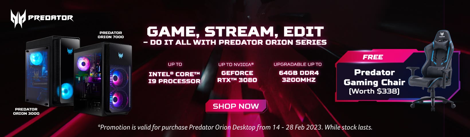 Gaming - Predator Orion - Desktops | Acer Singapore Official Store