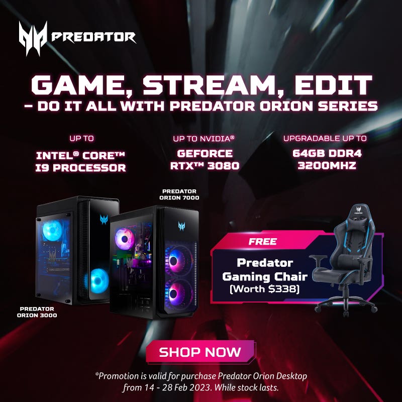 Gaming - Predator Orion - Desktops | Acer Singapore Official Store