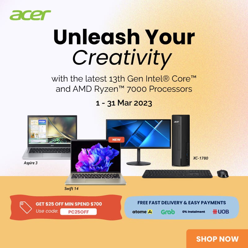 Laptops | Acer Singapore Official Store