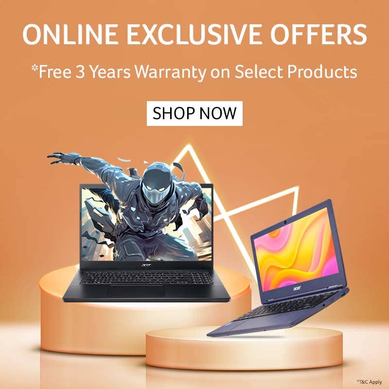 Acer India Official Store | Laptops, PCs, Tablets, Monitors & more!